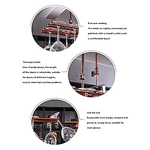 WXXGY Grape Glass Rack Wine Rack Wine Glass Rack Hanging Goblet Rack Wine Glass Rack Upside Down Glass Rack Bar Creative Hanging Glass Rack/White/80X25Cm