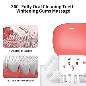 Zuzuxia Kids Toothbrushes U Shaped Toothbrush, Kids U Shape Toothbrushes Soft Food Grade Silicone U Shaped Toothbrush Kids Baby Toddler 360° Toothbrush