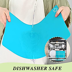 Elyum Cutting Boards, Colored Cutting Mat Flexible Plastic Cutting Board Set Chopping Board with Food Icons, Dishwasher Safe Cutting Boards for Kitchen Meat and Vegetables (Set of 8, 14.6" x 11")