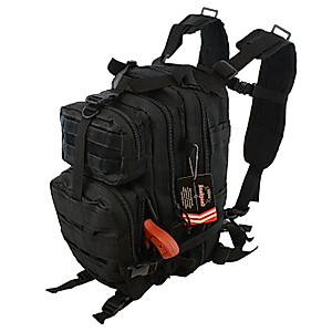 Waterproof Concealed Carry Tactical Assault Molle Backpack w/ Holster Every Day Carry
