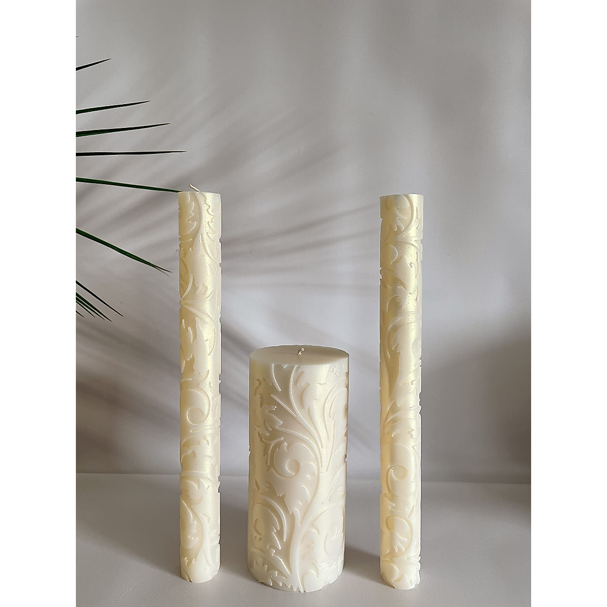Magik Life Unity Candle Set for Wedding - Wedding Unity Set for Reception and Ceremony - Candle Sets - 6 Inch Pillar and 2 * 10 Inch Tapers