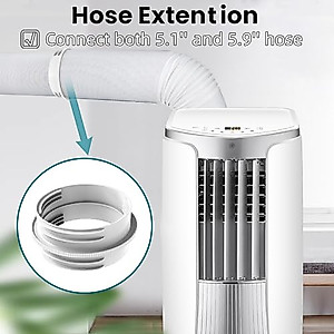 2024 Upgraded Exhaust Hose Coupler Universal Fit 5 inch & 5.9 inch Hose, Portable Air Conditioner Hose Coupler Portable AC Hose Connector Extention