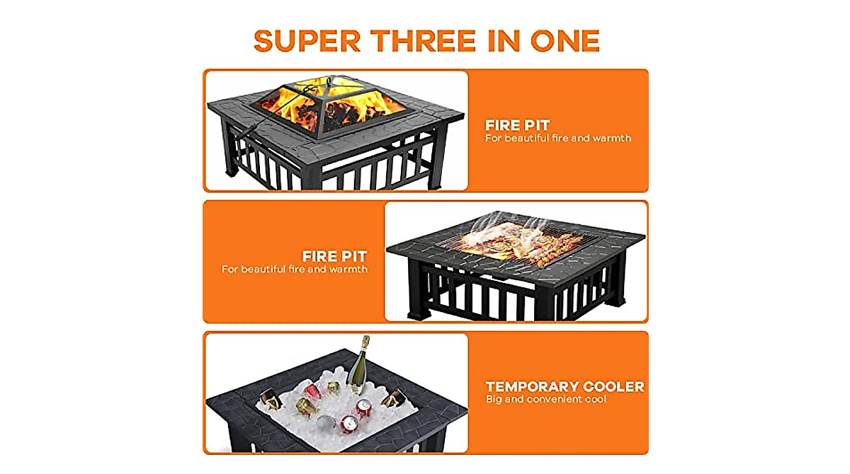 Buy MGHH 32-Inch Smokeless Fire Pit Table for Outdoor Gatherings