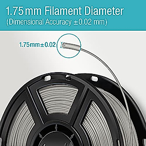 FLASHFORGE D-Series ABS 3D Printer Filament, 1.75mm (Silver), 0.5kg Spool (1.1lbs), Guaranteed Fresh, Dimensional Accuracy +/- 0.02mm, Tangle-Free, Fits Most FDM Printers [Risk-Free]