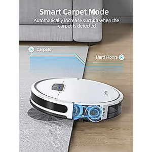 HONITURE Robot Vacuum Cleaner, G20 Robot Vacuum and Mop Combo 3 in 1, 4000pa Strong Suction, Self-Charging, App&Remote&Voice Control, Compatible with Alexa, Ideal for Carpet, Hard Floor, Pet Hair.
