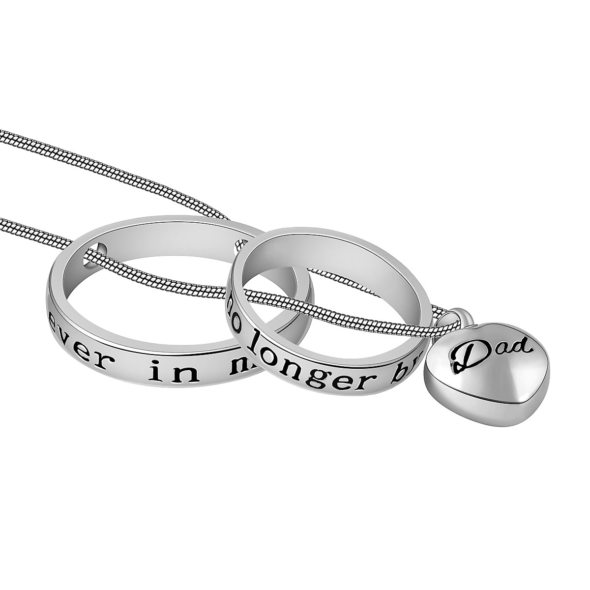 Cring Coco No longer by my side,forever in my heart carved locket cremation Urn necklace for mom & dad (Dad)