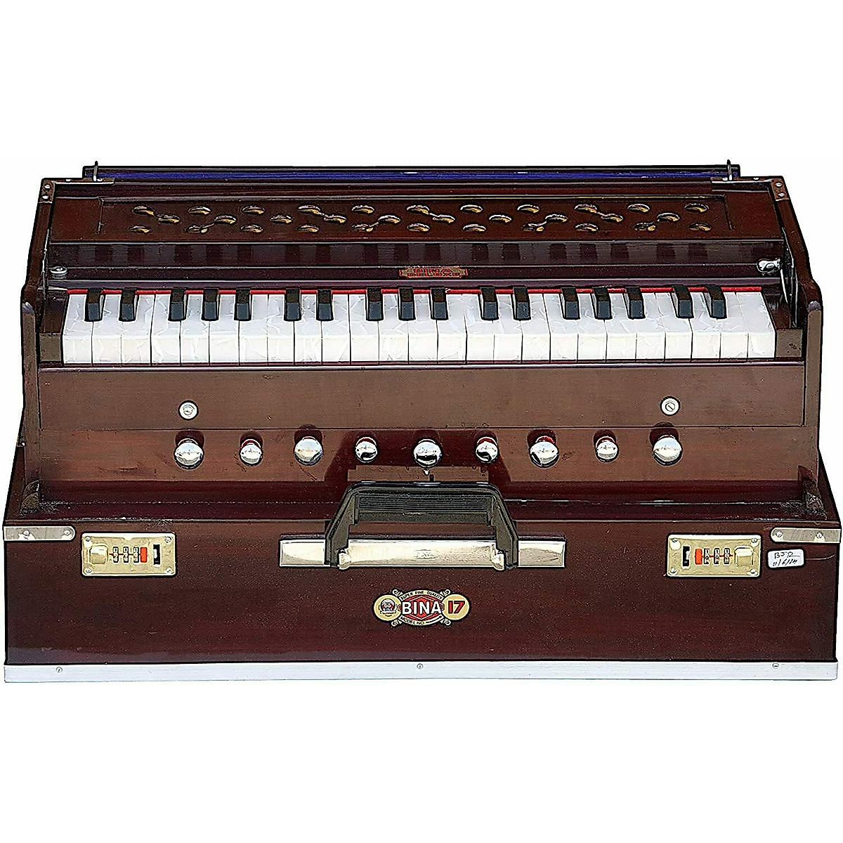 Novelika Professional Portable Harmonium Stylist No 17 Deluxe Harmonium with Coupler Harmonium Musical Instrument (NOV2008)