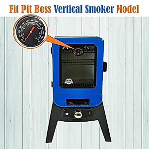 Replacement Black Dome Thermometer for Pit Boss 2-Series / 3-Series Vertical Smoker Grills, Pit Boss Memphis Ultimate Thermometer,Pit Boss PB1230G Combo Grills Heat Indicator