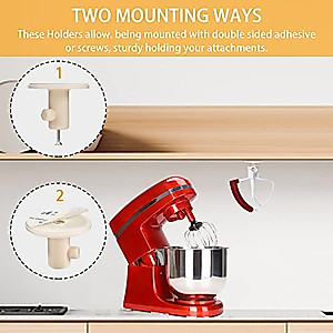 Stand Mixer Attachment Holders,4 Pack Kitchen Accessory Organizer Compatible with Kitchenaid Mixer Attachments,kitchen Mixers Accessories,Dough Hook for kitchenaid Stand Mixer