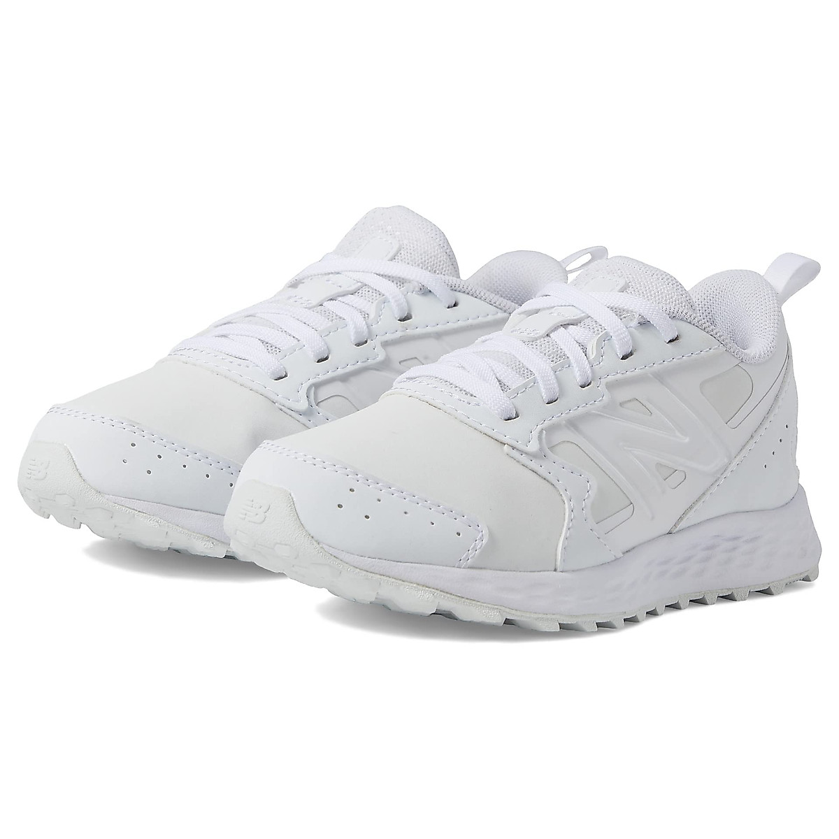 New Balance Kid's Fresh Foam 650 V1 Lace-up Running Shoe, White/White, 6.5 Wide Big Kid