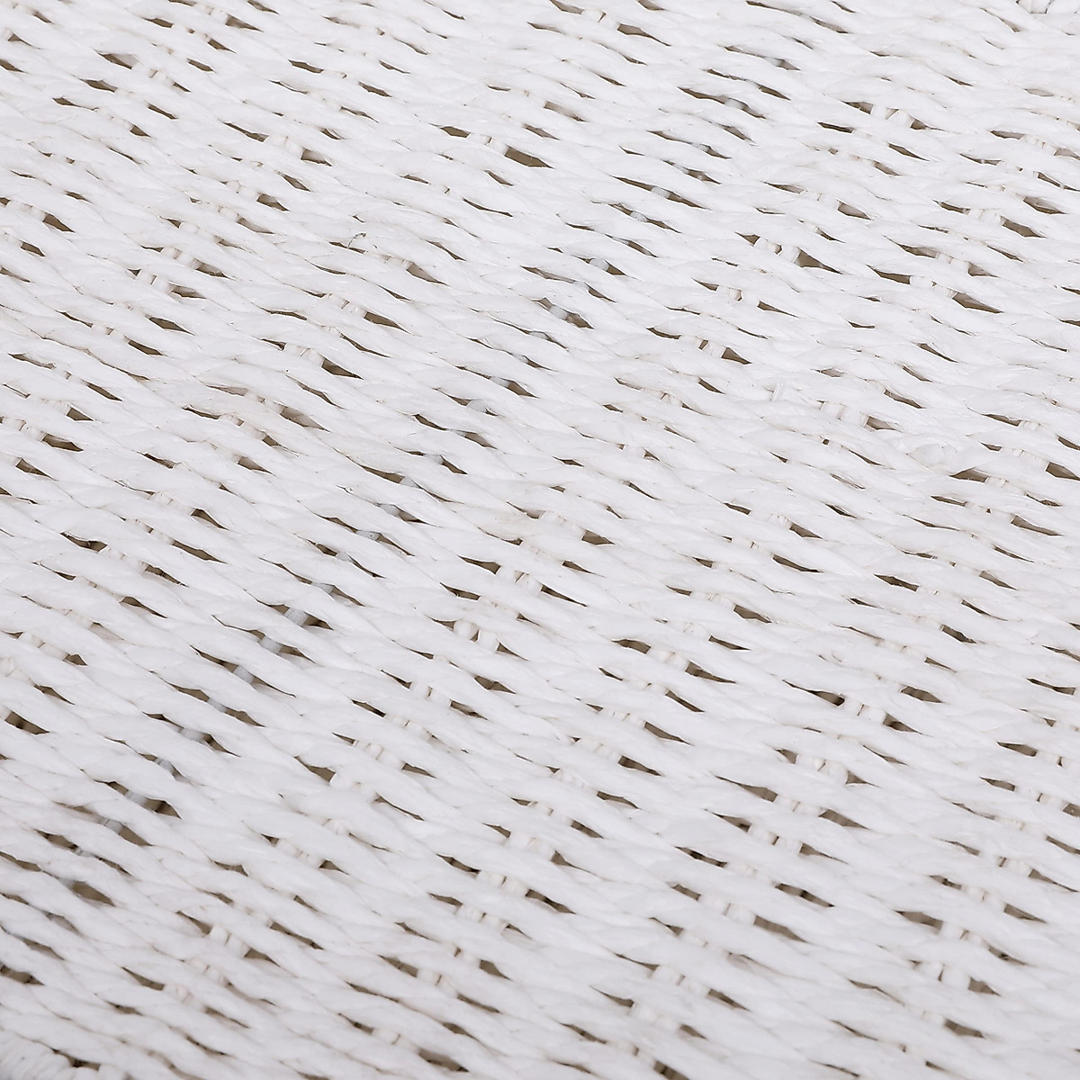 4 Set of Storage Baskets (Pearl White) - Rattan Decorative Box & Closet Organizers and storage & Basket with Lid & small basket with lid, decorative baskets for Clothes, Toys, Books