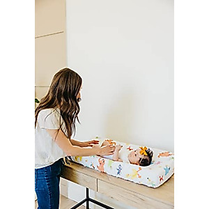 Premium Knit Diaper Changing Pad Cover"Sesame Friends" by Copper Pearl