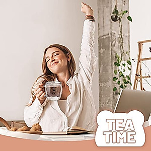 Cute Bear Tea Cup Double Wall Glass Milk Coffee Bear Mug with Handle Insulated Espresso christmas Beer Cup Cute Birthday gift for Women Men Valentine's Day, 250 ml/ 8.4 oz (White, 1 Piece)