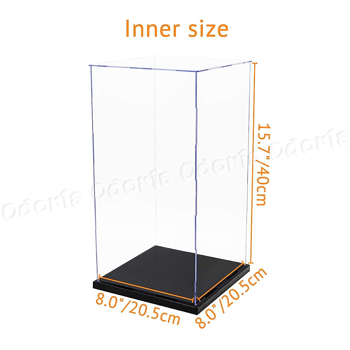 Odoria Clear Acrylic Assembly Required Display Box Case 15.7" High Dustproof Figure Display
