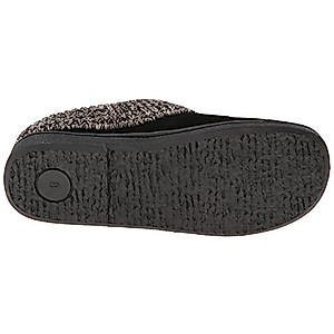 Clarks Women's Knit Scuff Slipper, Black, 8 M US