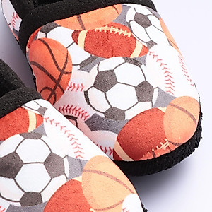 Boys Home Slippers Kids Warm Bedroom Slippers Fur Lined Winter Indoor Shoes (Toddler/Little Kid/Big Kid)