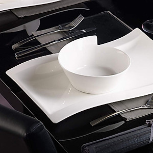 Villeroy & Boch New Wave Gourmet Plate, 13 x 9.5 in, White