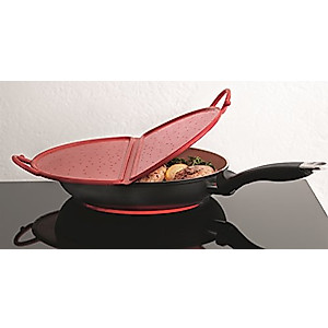 Kuhn Rikon Foldable Splatter Guard, 12-Inch, Red