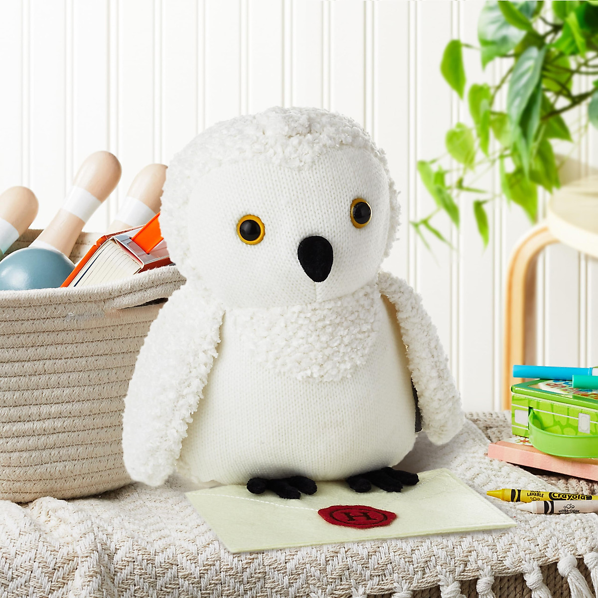 Hallmark Harry Potter Owl Stuffed Animal (Hedwig with Envelope) Gift for Fans, Kids, Adults