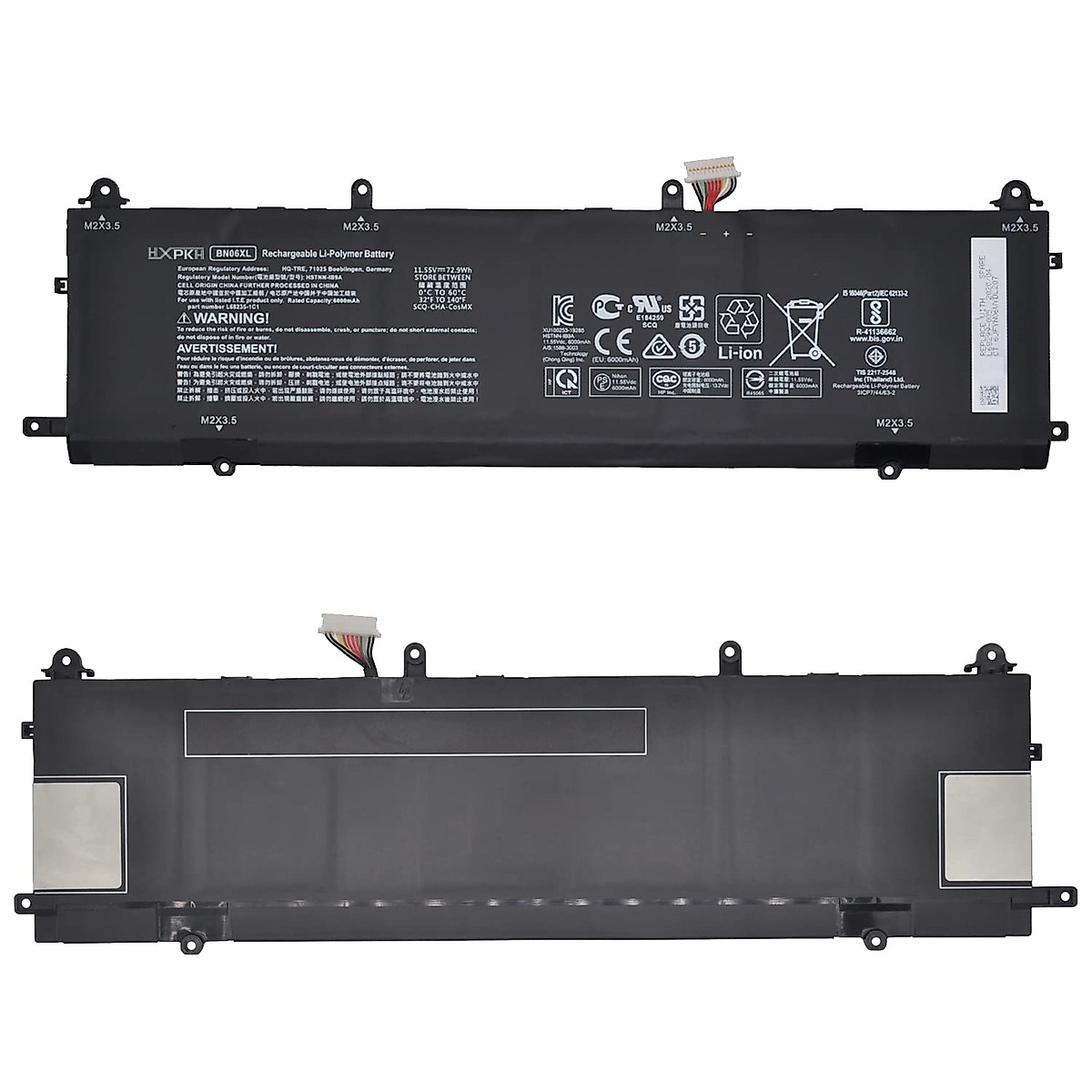 BN06XL Laptop Battery for HP Spectre X360 15 15-EB Convertible 15-EB0005NI 15-EB0009UR 15-EB0037NA 15-EB1770ND L68235-1C1 68299-0055 HSTNN-IB9A Series Notebook 11.55V 72.9Wh