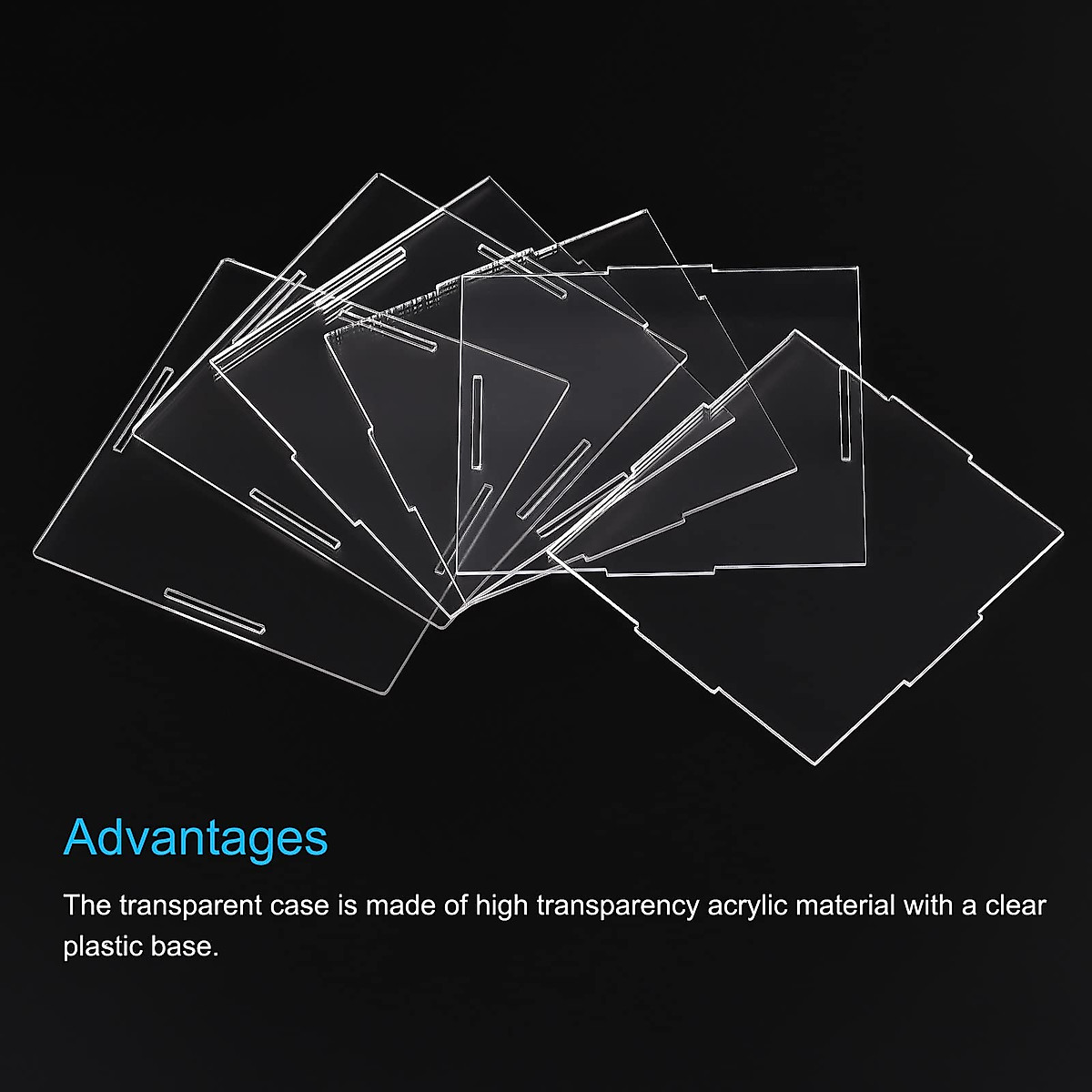 MECCANIXITY Clear Display Case, Acrylic Box Assemble Dustproof Box Showcase, 7.9x7.9x11.8inch for Collectibles, Crafts