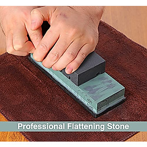 Knife Sharpening Stone Kit Actual Grit KEENBEST Large 4 Side 400 1000 3000 8000 Complete Wet Stones Set Japanese Professional Kitchen Knives Sharpeners Whetstone Flattening Stone Base Guide Leather
