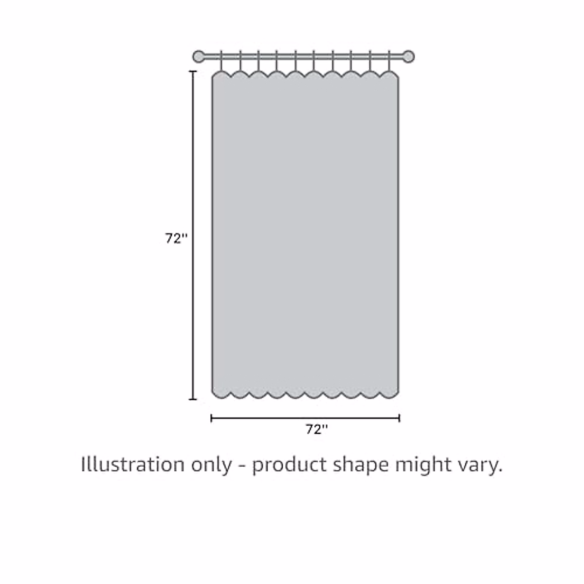 ARICHOMY Shower Curtain Set Waffle Weave Curtain Fabric Shower Curtain Set 250GSM with 12 pcs Hooks Grey