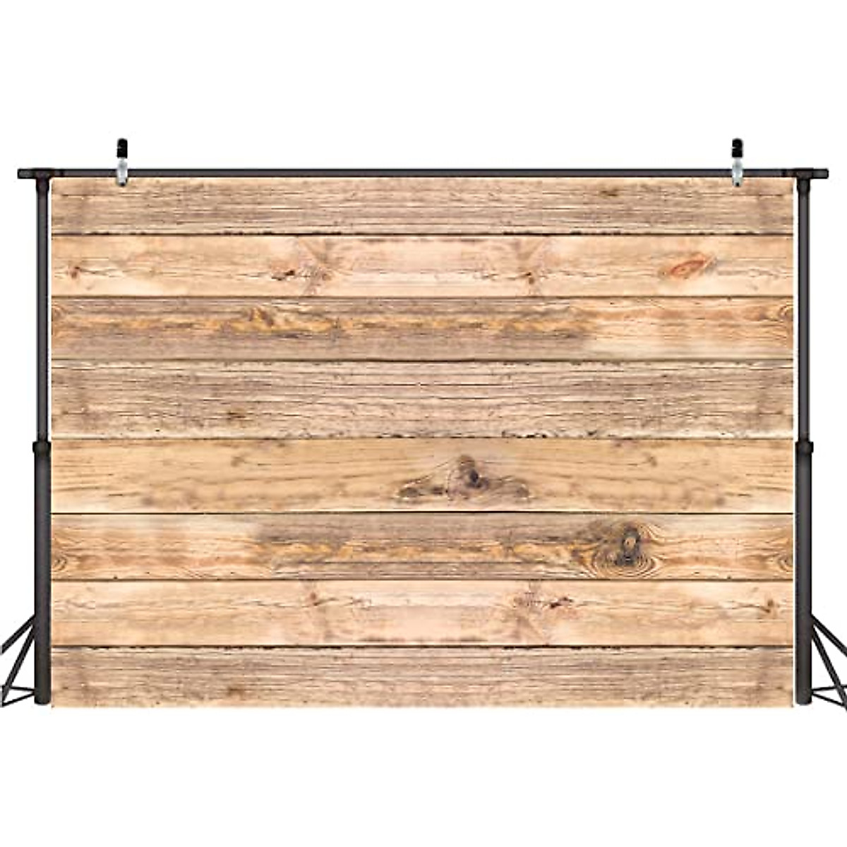 Alltten 7X5FT Thin Vinyl Brown Wood Backdrops Wood Wall Photography Background Newborn Baby Shower Children Birthday Party Cake Smash Decors Wooden Background Professional Studio Photoshoot Props F9