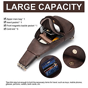 CLUCI Leather Backpack Purse for Women Small Sling Bag for Women Crossbody