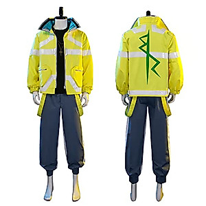 SHIKI David Martinez Cosplay Costume Men Fashion Anime Jacket Punk Motorcycle Coat Halloween Outfit for Women (David, XL)