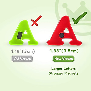 Coogam Magnetic Letters Numbers Alphabet Fridge Magnets Colorful Plastic ABC 123 Educational Toy Set Preschool Learning Spelling Counting Uppercase Lowercase Math for 3 4 5 Years Kid(78 Pcs)