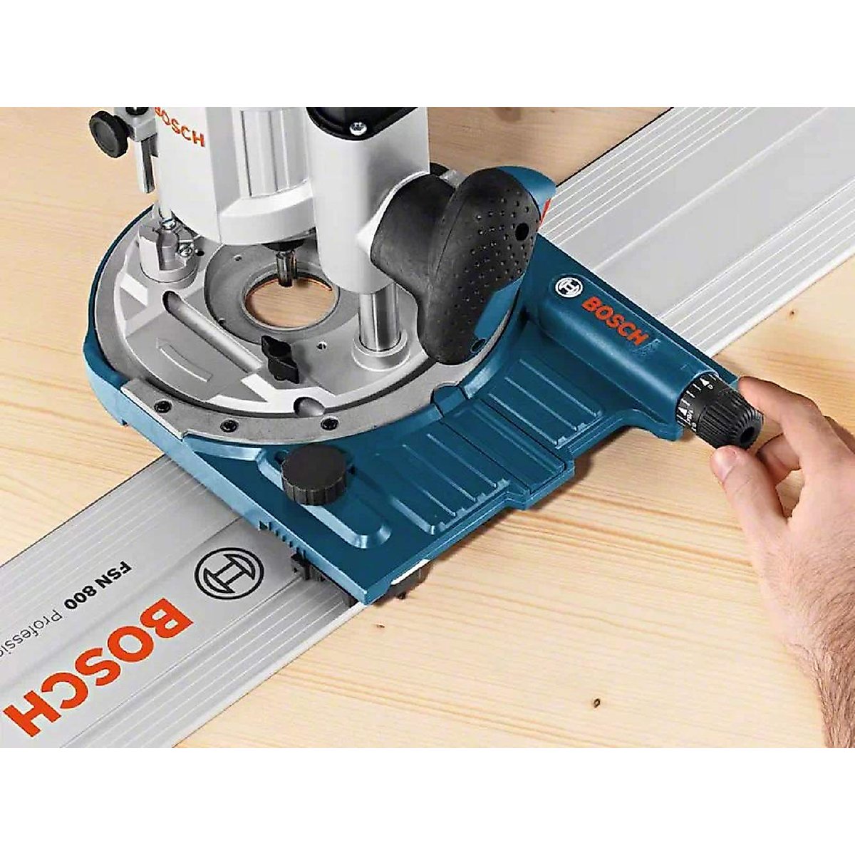 Bosch Professional 1600Z0000G Adapters for The Fsn Ofa Guide Rail, for Use During Guided Routing with Bosch Fsn Guide Rails, Blue
