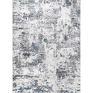 nuLOOM Dali Abstract Machine Washable Area Rug, 8' x 10', Grey