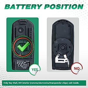 Beefunny Replacement Remote Car Key Shell Case Fob 4 Button for Mazda 3 6 2014-2018 SKE13D-01 (2)