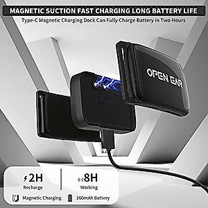 Sport Headband Bluetooth Headphones, Jimbobo Open Ear Wireless Headsets with HD Mic, TWS Stereo Sound Speakers, Adjustable Sweatband Earphones for Workout, Yoga, Running, Outdoor Sports, Black