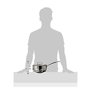 Cuisinart MCP111-20N MultiClad Pro Stainless Skillet, 20-cm, Universal Double Boiler w/Cover