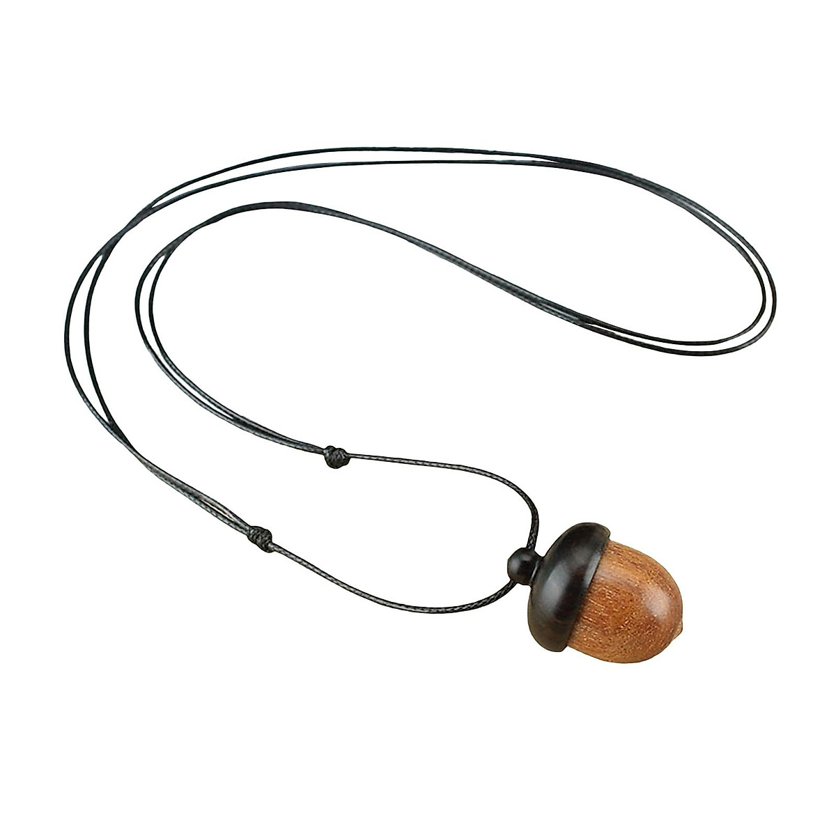 Harilla Screwable Ebony Acorn Necklace Pendant Jewelry Acorn, B