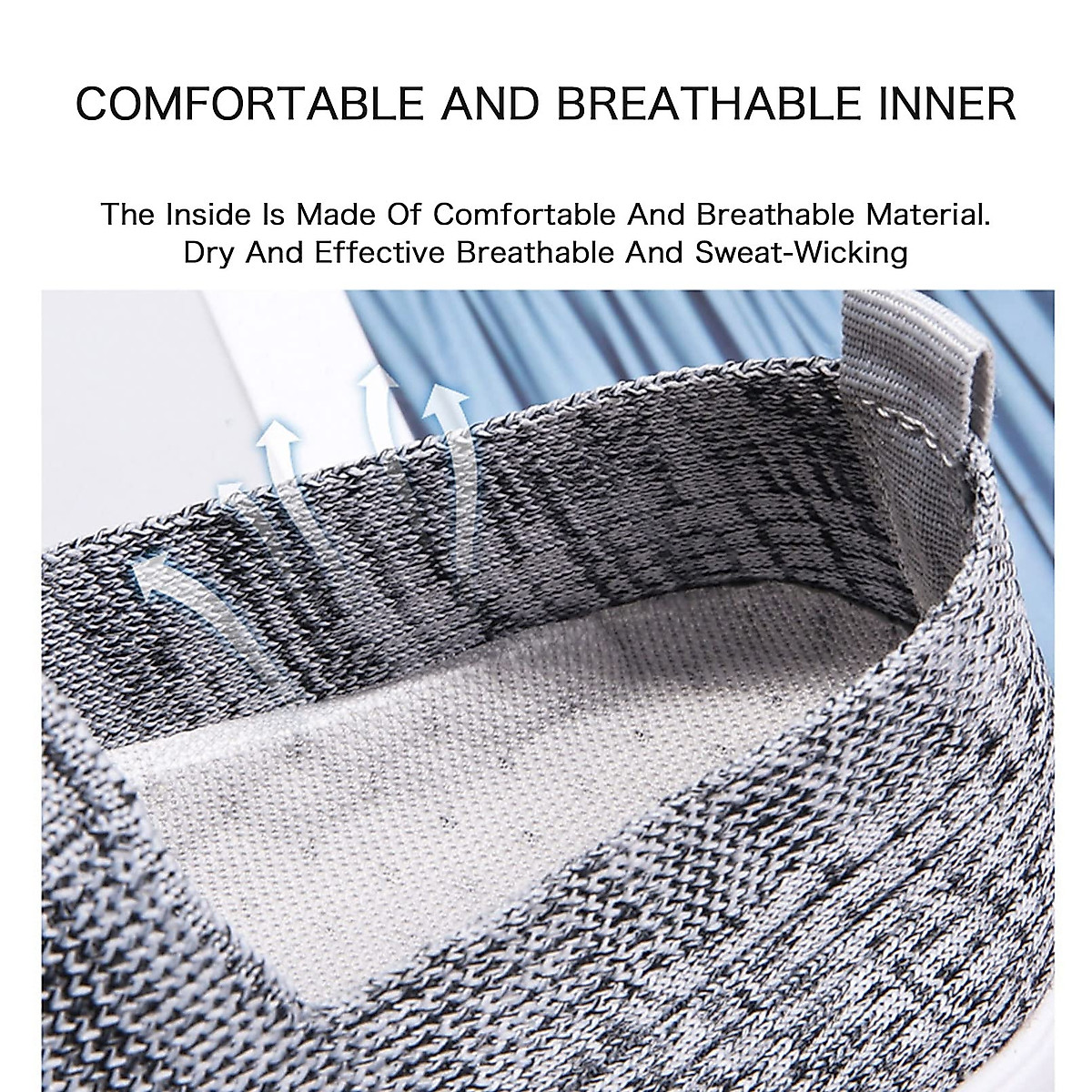 AODGHC Women's Orthopedic Sneakers, Orthopedic Walking Shoes for Women, Comfortable Air Cushion Orthopedic Sneakers, Orthopedic Slip On Shoes for Women (US 8,Black)