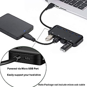 JSANSUI Distributor hub USB Splitter One Drag Four Button Fuel Injection Usb3.0 Hub 4-Port Switch Hub Super High Speed Usb3.0 4-Port Hub