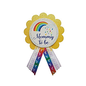 Mommy to Be & Daddy to Be Pin Rainbow Baby Shower Pin for parents to wear, It's a Girl, It's a Boy Baby Sprinkle