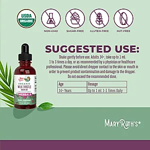 Mary Ruth's Organic Milk Thistle Seed Liquid Extract, 1 FZ