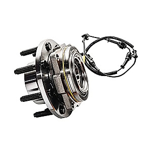 Detroit Axle - 4WD Front Wheel Bearing Hub for Ford F-250 F-350 Super Duty 2005-2010, 2006 2007 2008 2009 [SRW; w/ABS-Wire] Wheel Bearing and Hub Assembly Replacement