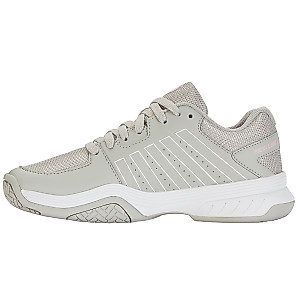 K-Swiss Women's Court Express Pickleball Shoe, Vapor Blue/White/Coral Blush, 8.5 M