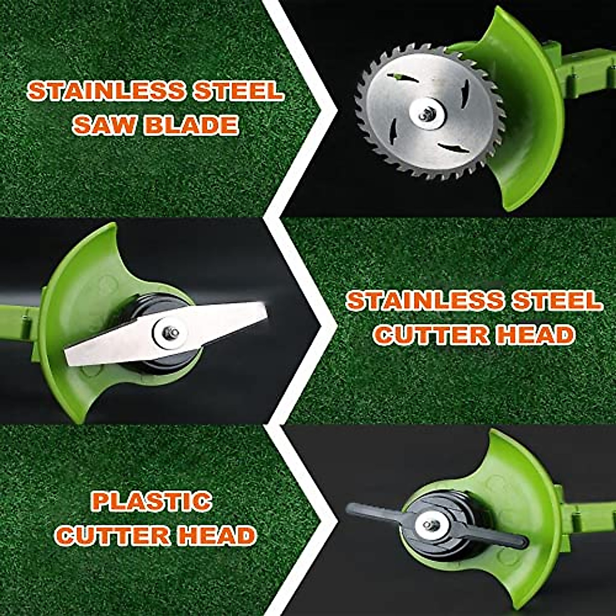 Cordless Lawn Trimmer Weed Wacker,24V 2.0Ah Li-Ion Battery Powered Grass Trimmer Lawn Edger with Cutting Blade,Lightweight Grass Trimmer Adjustable Height Weed Eater Tool for Garden and Yard