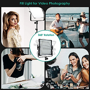 Switti LED Video Light Panel Lighting Kit, Dimmable Bi-Color Photography Lights with Softbox, LED Light Kit for Video Making, Portrait Shooting|45W/600pcs LEDs/3000K-8000K/CRI96+
