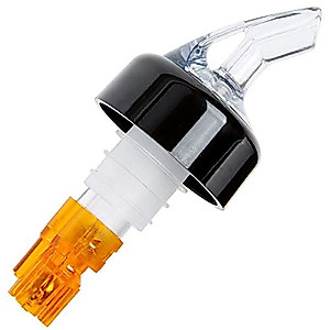 (12-PCS - 1/2 Ounce) Orange Automatic Measure Pourer Drinks Wine Cocktail Dispenser Portion Control Bar Tools Measured Quick Shot Spirit Liquor Pourers Stopper with Collar