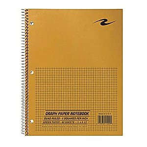 Roaring Spring Paper Products Memo/Subject Notebooks (ROA11209), SINGLE Notebook,Green Paper,8.5" x 11" 80 Sheets