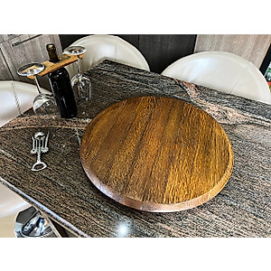 Bordeaux-Barrel Rotating Lazy Susan Server 22"