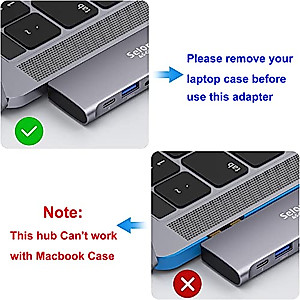 USB C Adapter for MacBook Pro/MacBook Air M1 M2 2021 2020 2019 2018 13" 15" 16", 6 in 1 USB-C Hub MacBook Pro Accessories with 3 USB 3.0 Ports,USB C to SD/TF Card Reader and 100W Thunderbolt 3 PD Port