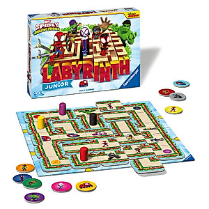 Ravensburger - Spidey and His Amazing Friends Labyrinth Junior Game | Engaging Brain Teaser for Kids | Interactive Puzzle Game | Ideal Gift for Boys and Girls Aged 4+